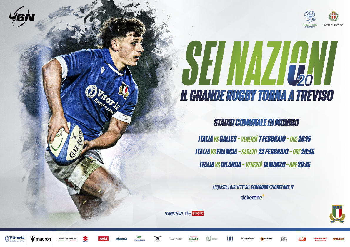 Sei Nazioni U20 2025, su TicketOne la vendita dei biglietti per le gare interne degli Azzurrini ...