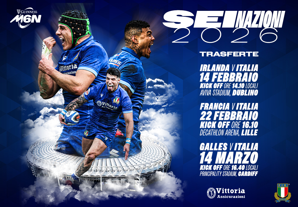 Guinness Sei Nazioni 2026, aperta la vendita dei biglietti per le gare in trasferta dell'Italia ...